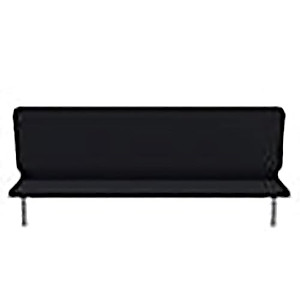 Hawthorne Collections Multi-Functional Fabric Upholstered Button Tufted Convertible Sleeper Sofa in Black