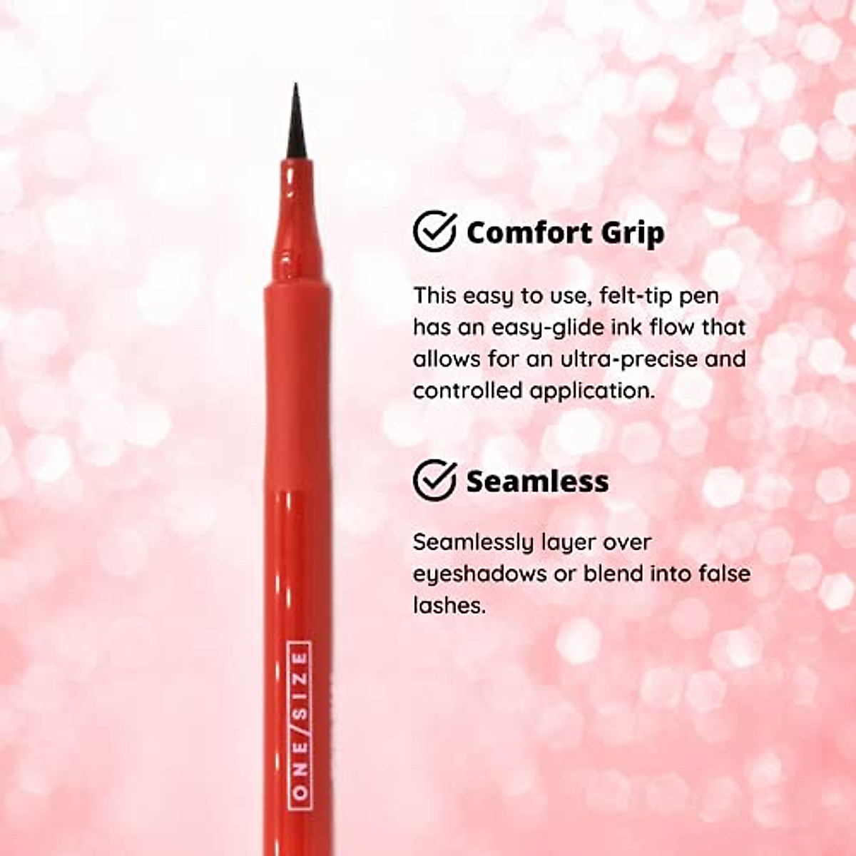 ONE/SIZE by Patrick Starrr Point Made Waterproof Liquid Eyeliner Pen - 24-Hour Longwear, Smudgeproof, Precise Black Makeup Eye Liner, Vegan, Cruelty Free