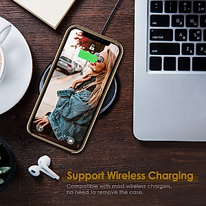 LOHASIC for iPhone 12 Pro Max Leather Case, Slim Luxury Elegant Men Women Business PU Cover Soft Non-Slip Grip Shockproof Anti-Scratch Protective Phone Cases for iPhone 12 Pro Max 6.7 inch - Black