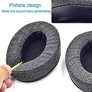 defean Upgrade Ear Pads Replacement Gray Flannel Memory Foam Compatible with Audio-Technica M40X M50 M50X MSR7 / Fostex T50RP / MDR 7506 / Hyperx Cloud Alpha hyperx Cloud Headset