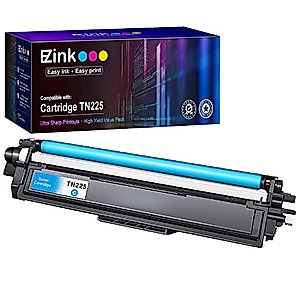 E-Z Ink (TM) Compatible Toner Cartridge Replacement for Brother TN225 TN-225 Cyan to Use with MFC-9130CW HL-3170CDW HL-3140CW HL-3180CDW MFC-9330CDW MFC-9340CDW HL-3180CDW DCP-9020CDN (Cyan, 1 Pack)