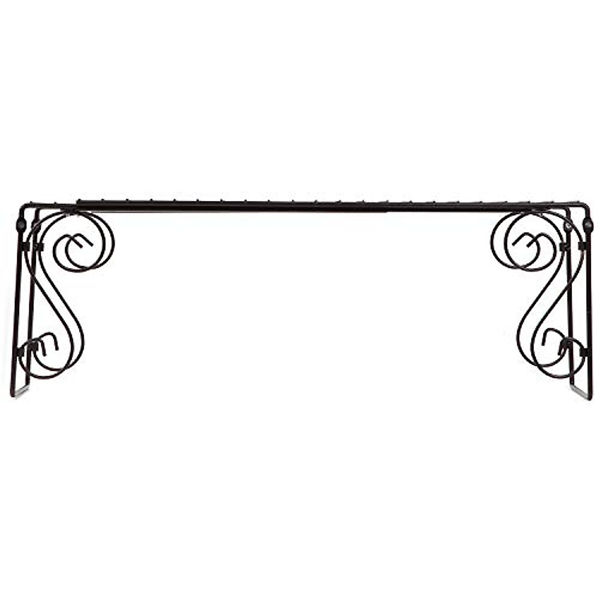 Expandable Scroll Metal 1 shelve,Over The Sink Shelf - Black