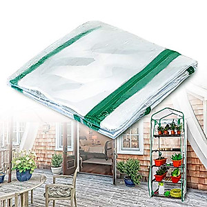 Solution4Patio Expert in Garden Creation #G304B00-US Transparent PVC Greenhouse Replacement Cover Fit for 5-Tier Shelves Frame Size 27 in. W x 19 in. D x 76 in. H (Frame Not Included)