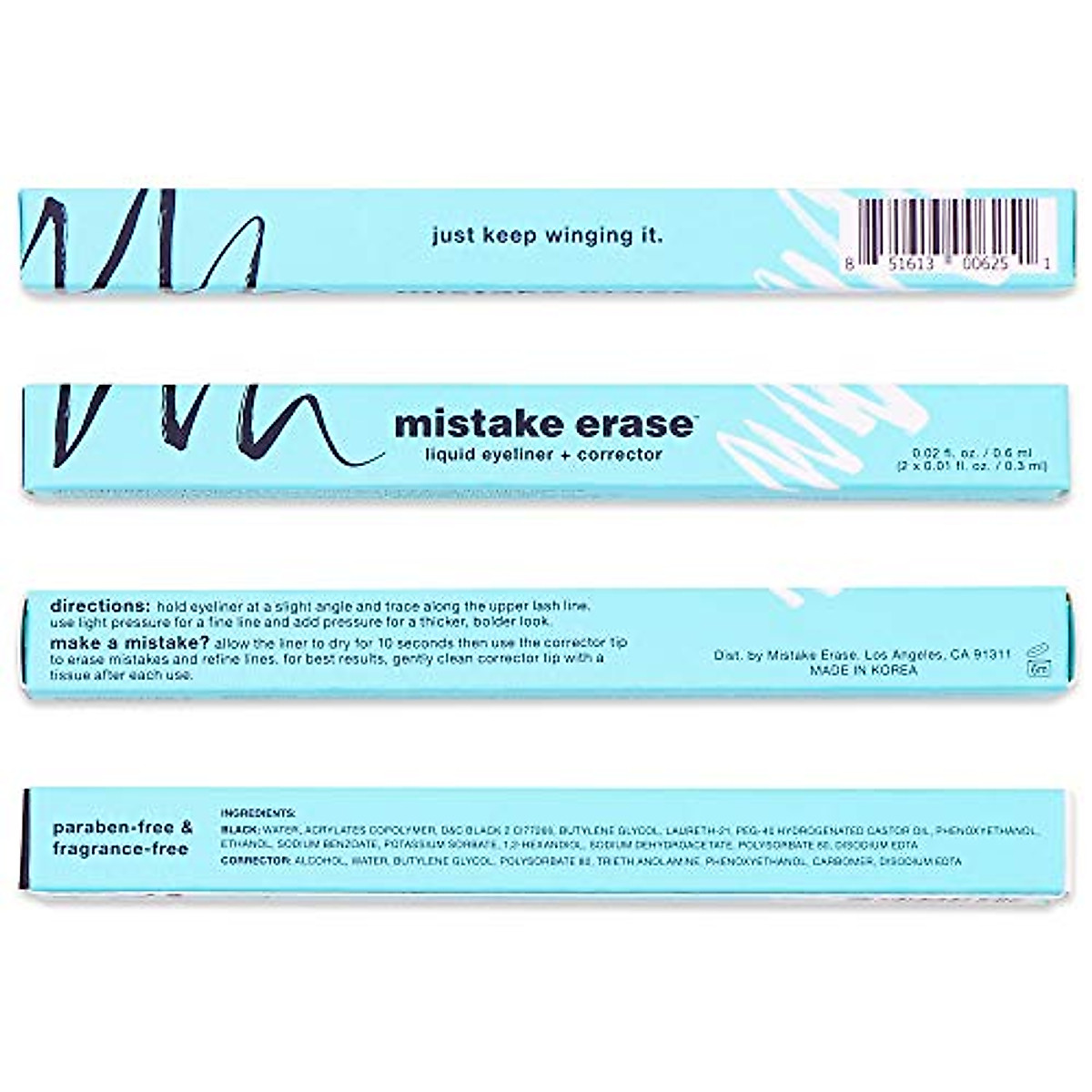 Mistake Erase Liquid Eyeliner and Corrector - All Day Wear Water-Resistant Eye Liner