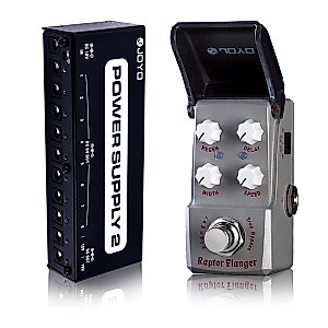 JOYO JF-327 Raptor Flanger Mini Pedal Bundle with JP-06 Noise Blocker Pedal Power Supply