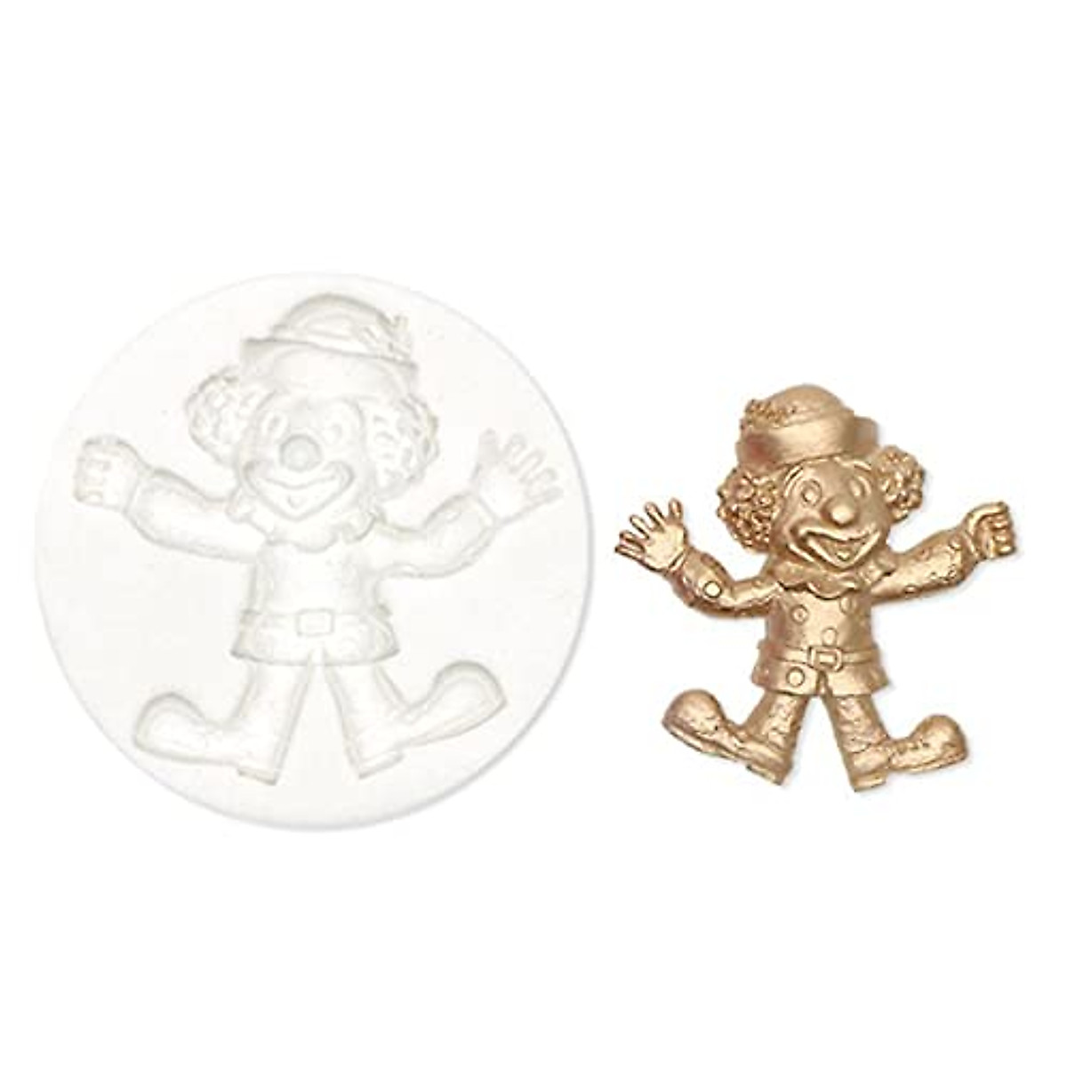 3D Halloween Clown Silicone Rubber Flexible Food Safe Mould Clay Resin Ceramics Candy Fondant Candy Chocolate Soap Mould Silicone Molds For Baking Epoxy Resin Baking Cakes Resin Crafts Resin Casting