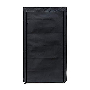 Origami Shelf Cover for Wire Shelves - Large Storage Unit Covers 4-Shelf Rack with Zipper Closure for Easy Access - Compatible with Origami R5 and Other 60" Tall Storage Shelving Units - Black