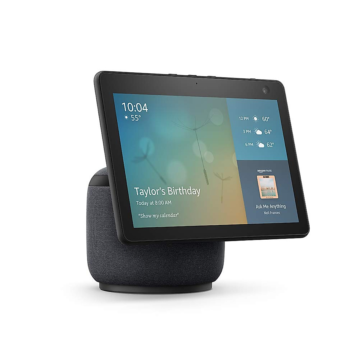 Certified Refurbished Echo Show 10 (3rd Gen) | HD smart display with motion and Alexa | Charcoal