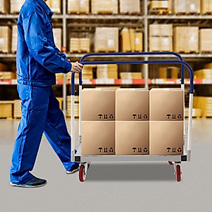 Heavy Duty Steel Panel Truck Cart, 1500 LBS Panel Dolly Cart with 5inch Swivel Wheels, Drywall Dolly Cart Platform Truck Cart for Factory Warehouses Garage Workshop