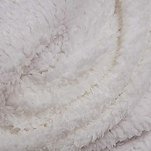 Brentfords Sherpa Flannel Fleece Blanket Large Full Twin Size Plush Throw Fuzzy Soft Microfiber, Silver Grey White - 59" x 70"