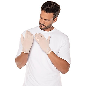 Coolibar UPF 50+ Unisex Sawyer UV Sun Gloves - Sun Protective (Medium- Beige)