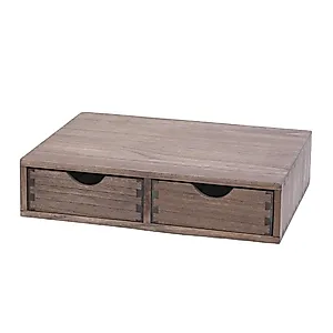 DDYURI Coffee Pods Storage Drawer Holder for Capsules - Multi Functional Desk Organizer Drawers For K-Cup Coffee Maker Brew - Kitchen Mini Wooden Box Chest Sideboard Counter Organization CF1D2C Dark