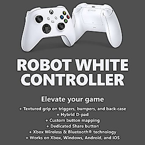 Microsoft Controller for Series X / S, & Xbox One (Latest Model) - Robot White (Renewed)