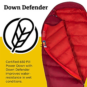 Marmot Micron 40 Sleeping Bag | Water-Resistent, Packable, Breathable, Sienna Red/Tomato, Regular