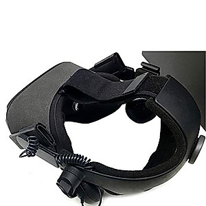 Side Mount Bracket Rotatable Adapter Kit for HTC Vive Deluxe Audio Head Strap on Oculus Quest VR Headset (Black)