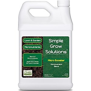Organic Micronutrient Booster Lawn Fertilizer - Simple Grow Solutions- Garden & Lawn Fertilizer- Grower, Gardener- Liquid Food for Grass, Tomatoes, Flowers, Vegetables (1 Gallon)