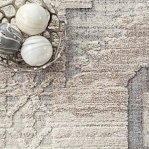 nuLOOM Sorolla Modern Shag Runner Rug, 2' 6" x 6', Beige