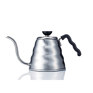 Hario V60 "Buono" Drip Kettle Stovetop Gooseneck Coffee Kettle 1.2L, Stainless Steel, Silver