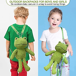Cevly Cute Frog Plush Toy Crossbody Bag Shoulder Bags Frog Soft Stuffed Plush Toy Backpack Animal Stuffed Toys Frogs Plush Doll Cartoon Satchel Handbags Birthday Gifts (Green)