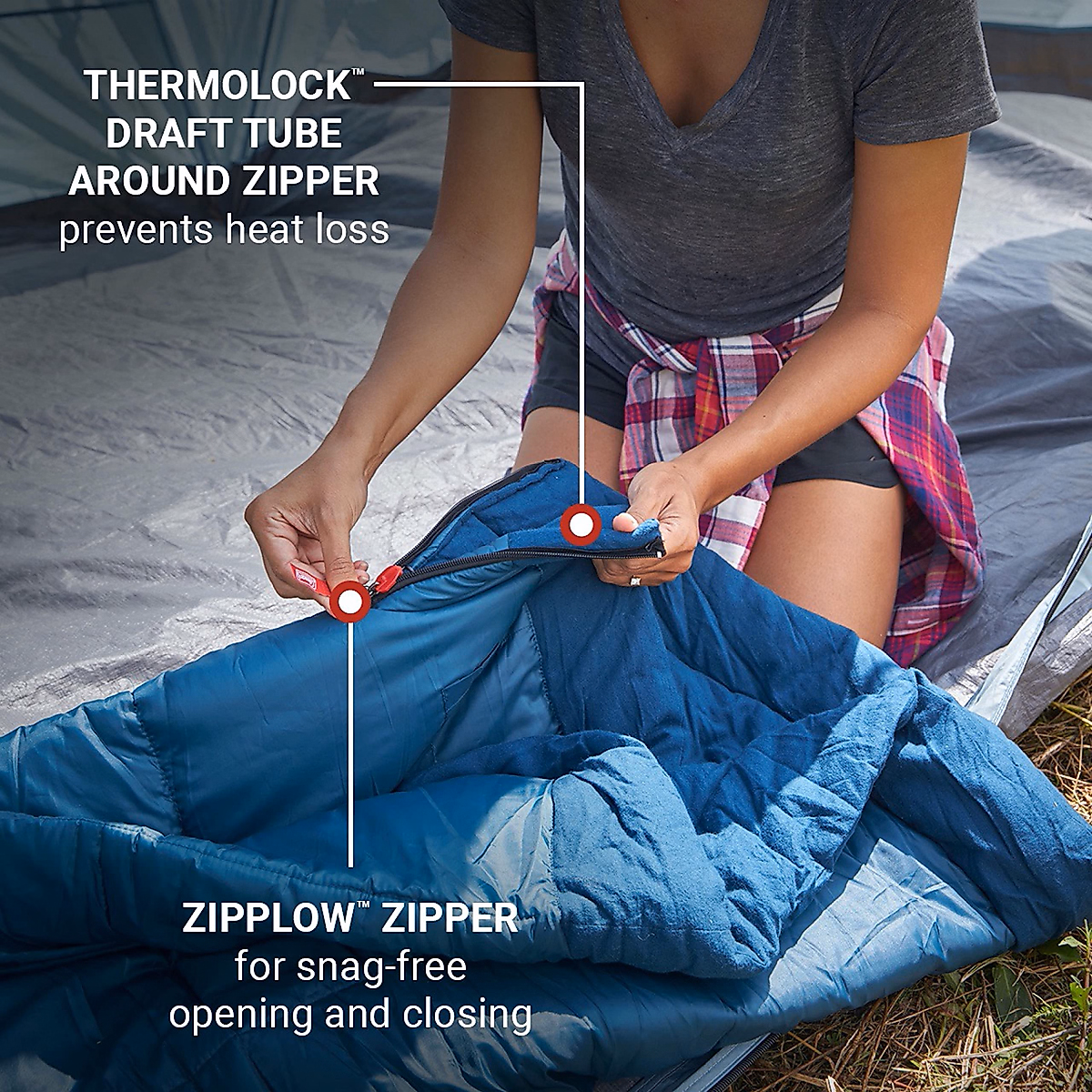 Coleman Kompact Sleeping Bag, Indoor/Outdoor Lightweight Sleeping Bag for Adults, 20°F/30°F/40°F Options for Camping, Hiking, Backpacking with Included Compression Sack; Big & Tall