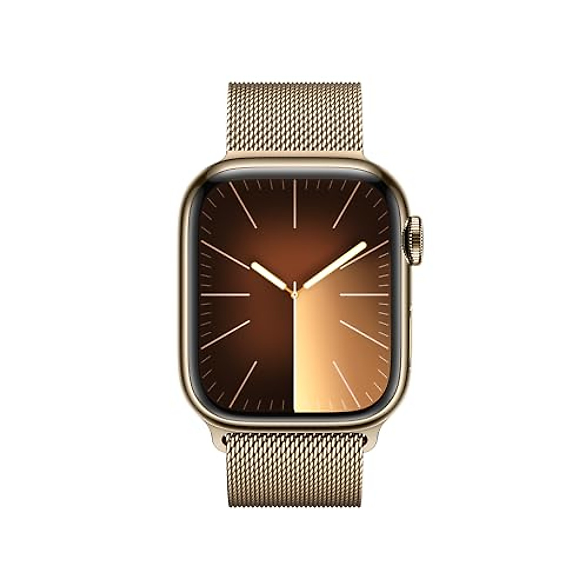 Apple Watch Series 9 [GPS + Cellular 41mm] Smartwatch with Gold Stainless Steel Case with Gold Milanese Loop. Fitness Tracker, Blood Oxygen & ECG Apps, Always-On Retina Display