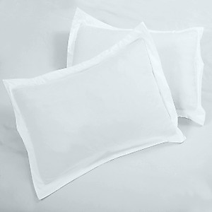 ROYALE LINENS White Duvet Cover Queen Size - 3 Piece Bedding Comforter Covers - Zipper Closure - 1 Queen Duvet Cover 90x90 inches and 2 Pillow Shams - No Comforter Included