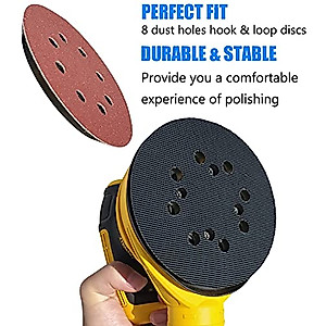 Replacement Sander Pad for DeWalt DWE6423/6423K, DWE6421/6421K, DCW210B Random Orbital Sander - 5" Hook-&-Loop Sadner Pad