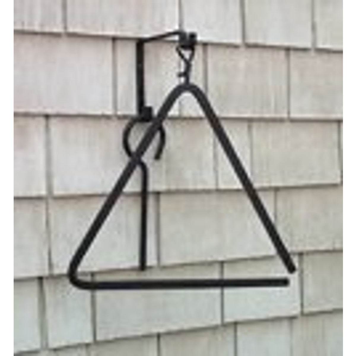 Iron Large 15" Dinner Triangle Chuck Wagon Bell - Heavy Duty Metal Supper Chime, Farm Bell, Triangle Dinner Bell, Supper Bell