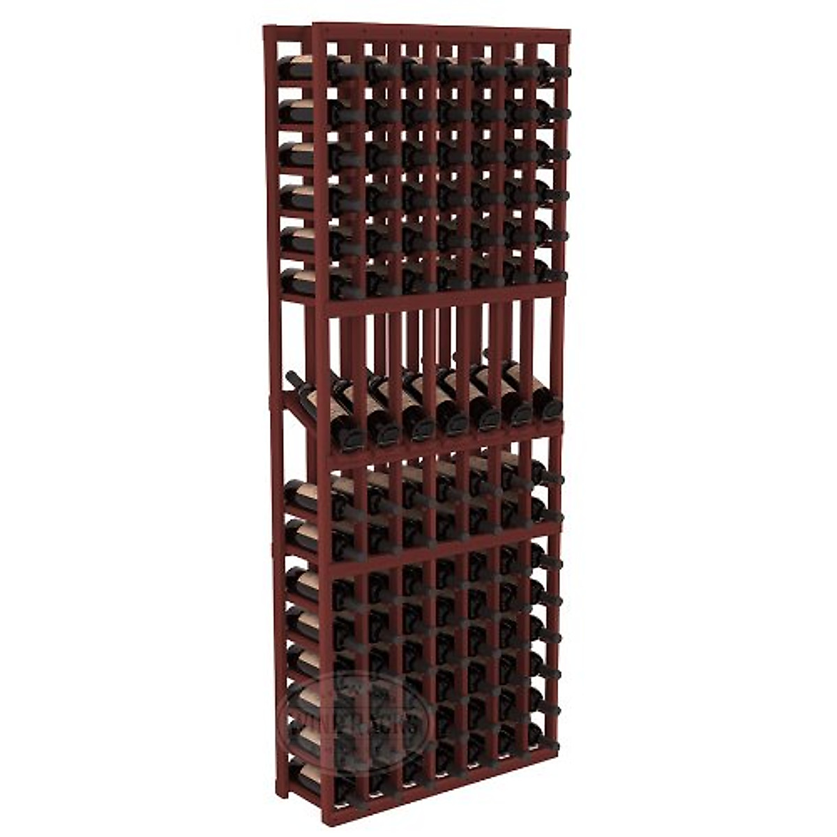 Wine Racks America Redwood 7 Column Display Row Wine Cellar Rack. Cherry Stain