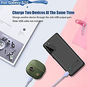 RUNSY Battery Case for Samsung Galaxy S20 5G, 5000mAh Rechargeable Extended Battery Charging Charger Case, Add 105% Extra Juice, NOT Compatible with Galaxy S20 FE (6.2 inch)