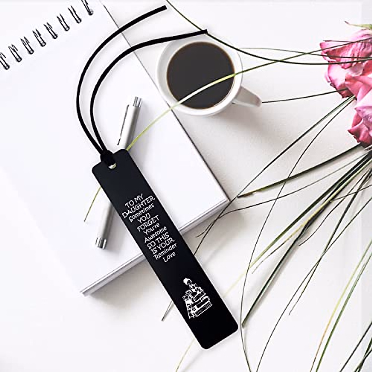 Inspirational Quotes Bookmarks (Double-Sided Engraving), Gifts for Daughter, Book Lover, Bookworm, Daughter Gifts from Mom and Dad-Ydbook10