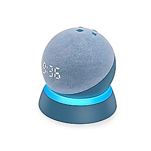 C YECEN Echo Dot 4th&5th Generation Table Stand Desktop Holder Mount for Echo Dot 4th&5th Gen, Base Bracket with Light Guide, Echo Dot Accessories with Built-in Cable Management