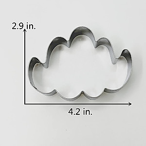 LILIAO Party Paper Confetti Cookie Cutter - 4.2 x 2.9 inches - Birthday Biscuit Fondant Sandwich Bread Mold Cutters - Stainless Steel - by Janka