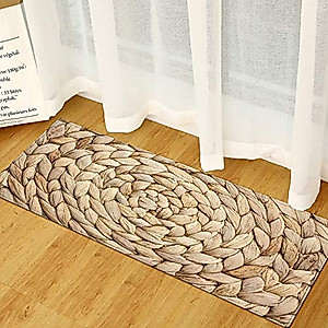 OPLJ Geometric Pattern Kitchen Rug Rectangle Doormat Anti-Slip Area Carpet for Living Room Bedroom Mat Home Decoration A3 60x180cm