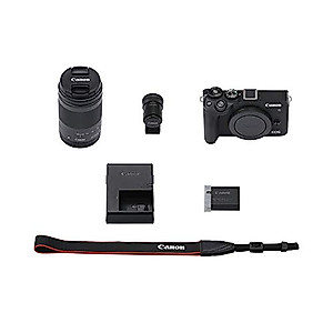Canon Mirrorless Camera [EOS M6 Mark II] for Vlogging + EF-M 18-150mm Lens + EVF Kit|CMOS (APS-C) Sensor| Dual Pixel CMOS Auto Focus| Wi-Fi |Bluetooth| 4K Video, Black