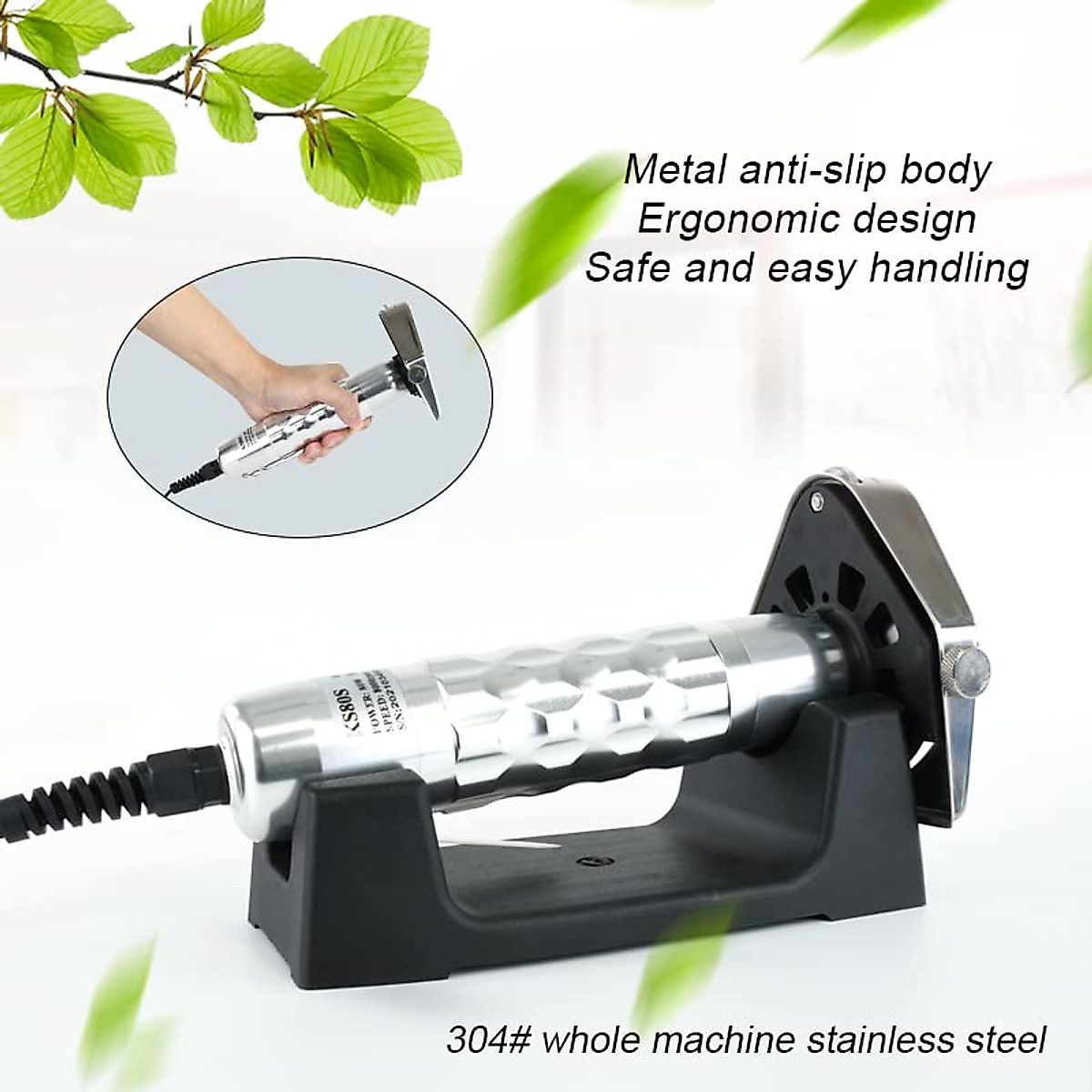 YOOYIST Electric Gyro Cutter, Professional Shawarma Doner Kebab Knife with 2 Blades, Stainless Steel Commercial Meat Cutter Machine for Shawarma