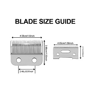 4pcs Barber Clippers Blade Replacement Compatible with Wahl Magic Clip Senior Clippers Cordless Professional 5 Star Series Super Taper/Taper 2000/Icon Sterling 3/9