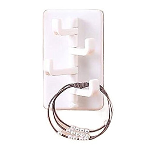 NA Creative Organ Hook Kitchen Wall-Mounted Nail-Free Hanger Behind The Door Bathroom no Traces on The Walls Plastic Bathroom Adhesive Hook
