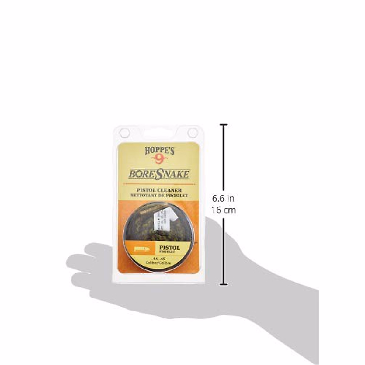 Hoppe's Boresnake .357, 9mm, .380, .38 Caliber Pistol and Revolver, Clam E/F