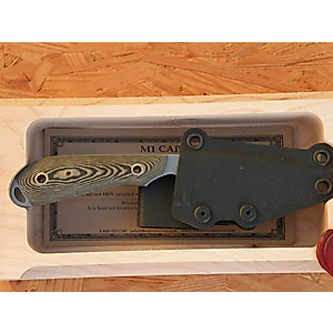 White River M1 Caper, Canvas Black/Olive Micarta