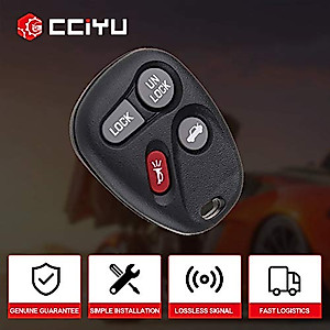 cciyu Remote Replacement Key Fob Clicker Control Keyless Entry Replacement for for C hevy S10 Blazer 1500 1500HD 2500 2500HD 3500 Suburban 1500 2500 ABO1502T