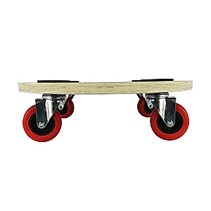 Move-It 3363 Premier 15-Inch Round Wood Platform Dolly, 530-lb Load Rating