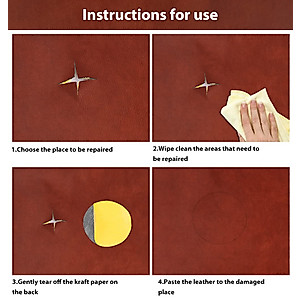 Omont Leather Repair Patch，3.3 X 57 Inch Anti Scratch Self-Adhesive Leather Repair Tape for Couch, Car Seats, Sofas, Handbags（Dark Brown）