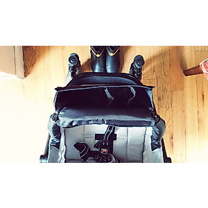 Valco Baby Universal Pocket Pouch Snack Tray – 3 Compartments, Mesh Rear Pouches, Fits Most Single & Twin Strollers, Compatible with All Valco Models