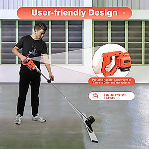 Power Screed Concrete Finishing Vibra Tool Electric Cement Surface Leveling Tamper Ruler with 59.3x3" Board Concrete Screed Vibratory Kit with 51.6" Rod Cordless Cement Finishing Vibrating Machine