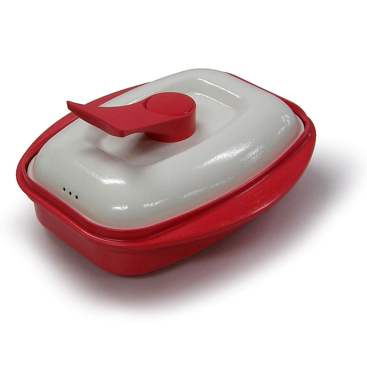 Microhearth Grill Pan for Microwave Cooking, Red