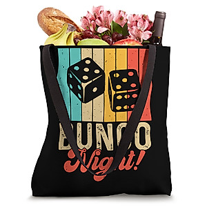 Retro Bunco Night Dice Game Lover Bunco Player Women Girls Tote Bag