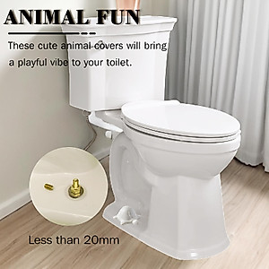 Toilet Bolt Covers, Turtle Toilet Bolt Caps - Fun and Cute Bathroom Toilet Screw Cover Caps - Decorative Toilet Caps for Bottom of Toilet (White turtle 2pcs)