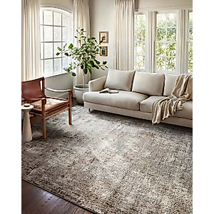 Loloi II Austen Collection AUS-01 Area Rug 7'-10" x 10'-6" Natural/Mocha Rectangular 0.38" Thick