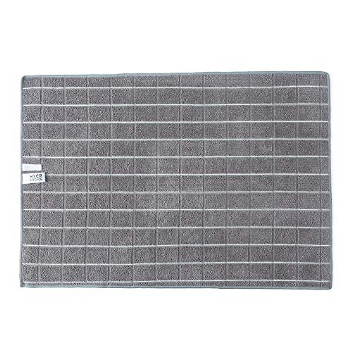 Microfiber Dish Towels - Soft, Super Absorbent and Lint Free Kitchen Towels - 8 Pack (Lattice Designed Gray Colors) - 26 x 18 Inch